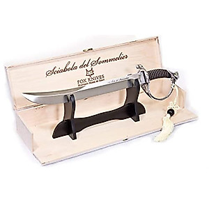 Fox Knives Maniago, Italy Sommelier Saber Champagne Sabre, Nickel