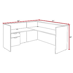 Regency Reception Desk 71" Cherry
