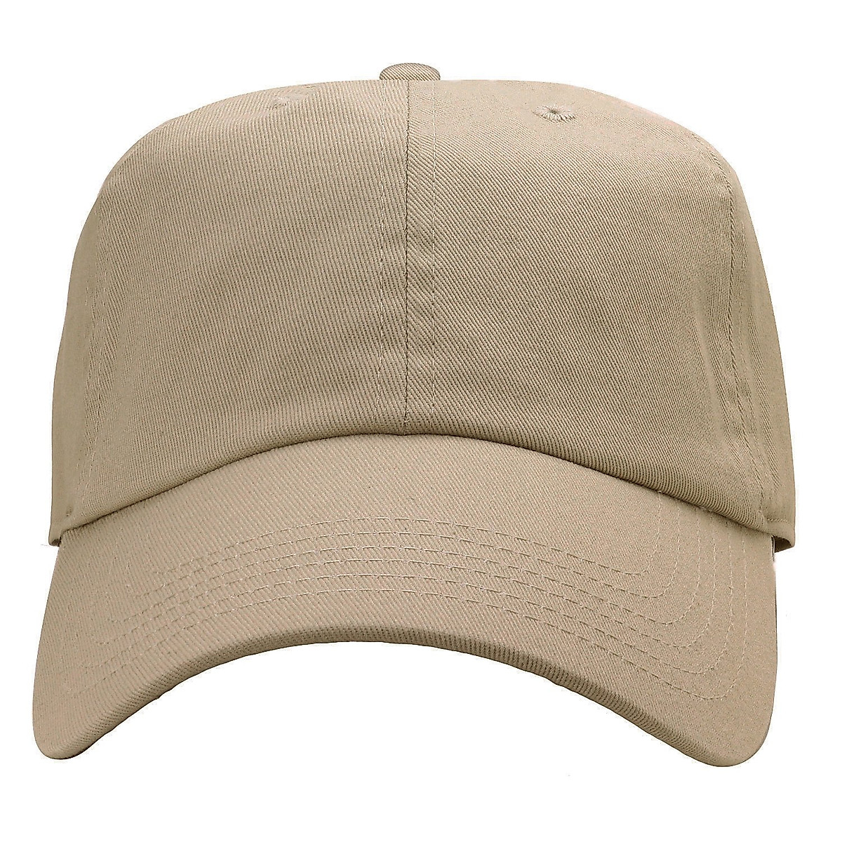 Falari Classic Baseball Cap Dad Hat 100% Cotton Soft Adjustable Size Khaki