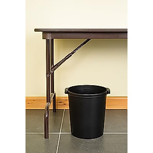 Tarifold Jalema® Re-Solution™ Commercial Wastepaper Trash Can for Office or Home, 4.75 Gallon/19 Quart Capacity, Black, 100% Recycled Plastic, 10/bx.