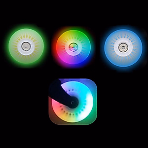 Gaweb Skating Shoes Wheels,4Pcs 76/80mm Skating LED Luminous Flashing Inline Roller Skates Shoes Wheels Blue 76mm