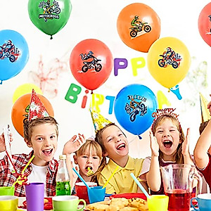 Dirt Bike Party Decorations, 35 PCS Motocross Party Balloons, Motorcycle Theme Party Balloons, Motocross Birthday Party Supplies, Motorcycle Latex Balloons, Dirt Bike Birthday Party Decor for Boys