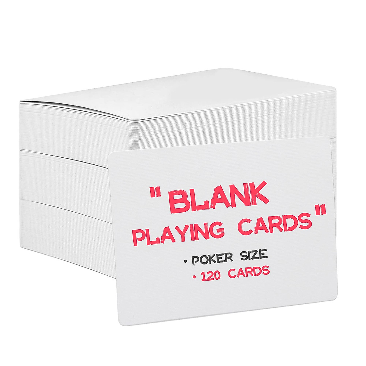 Teskyer Blank Playing Cards, Poker Size, Linen Finish, Double Sides Blank Index Flash Cards for Writing, Drawing, DIY Game Cards Gift Cards