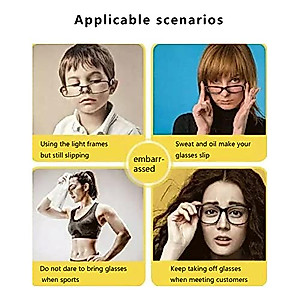 6 Pairs YAFIYGI Nose Pieces for Eyeglasses Dlide in Upgraded Nose Pad Replacement Kit Set with Glasses Screws and Micro Screwdriver