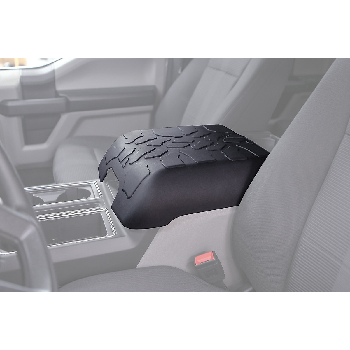 Boomerang® Tire Tread Armpad™ for Ford F150 (2015-2021) - Flow-Through Console Version - Center Console Armrest Cover