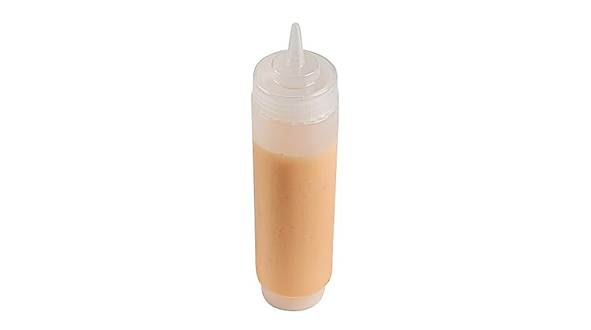 16oz Clear FIFO Squeeze Bottle for Restaurants & Chefs
