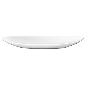 Bormioli Rocco Prometeo 12.5" Opal Glass Steak Plates, White, Set of 12