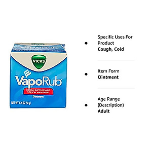 Vicks Vaporub Ointment, 1.76 Oz by Vicks (Pack of 2)