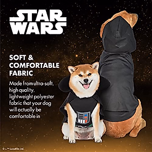 Star Wars: Darth Vader Halloween 2022 Pet Costume -Small - |Star Wars Halloween Costumes for Dogs, Funny Dog Costumes | Officially Licensed Star Wars Dog Halloween Costume, Black (FF14744-22)