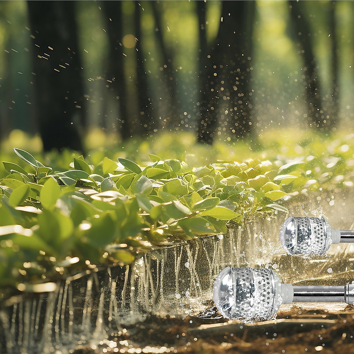 Hourleey 2 Pack Bubbler Sprinkler Heads, Aluminum Diffuser Flood Nozzle for Delicate Watering, Gentle Garden Metal Watering Soaker Sprinkler for Plants Garden Lawn Yard