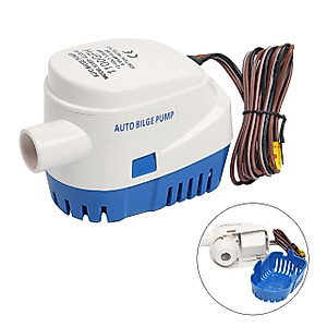 Amarine Made Bilge Pump for Boat Automatic Submersible 12V 1100GPH Bilge Water Pump with Float Switch