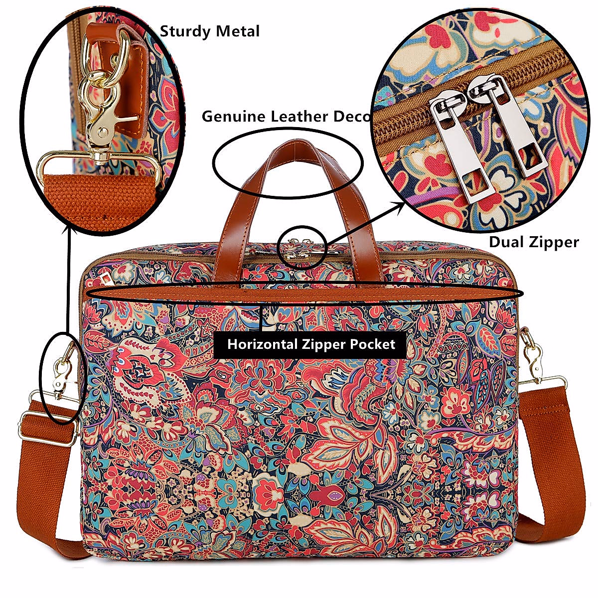 Baosha Multicoloured 17inch Laptop Computer Bag Messenger Bag Briefcase for Women BC-07 (HS)