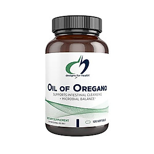 Designs for Health Oil of Oregano Softgels - Oregano Oil Supplement with Highly Concentrated Carvacrol - Supports Intestinal Cleansing - Small Pills (120 Softgels)