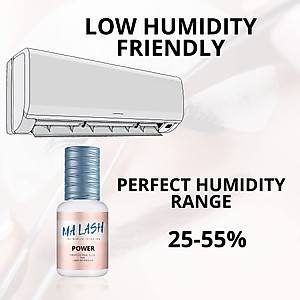 MA LASH Power Eyelash Extension Adhesive Glue - 0.17fl.oz / 5ml - Ultra-Fast 1-Second Drying Time - 8 Weeks Retention - Professional-Grade, Black