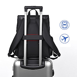 DUNBRI Urban Waterproof PU Leather Backpack for Men High Capacity Laptop Backpack for Business Large Travel Backpack (Camouflage)