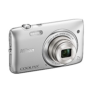 Nikon COOLPIX S3500 20.1 MP Digital Camera with 7x Zoom (Silver) (OLD MODEL) (Renewed)