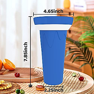 GUICAMI Slushie Maker Cup,Slush Cup,Portable and Double Silicone Layer Ice Cream Maker,Magic Quick Frozen Ice Cup for Milk Shake,Smoothies and DIY Drinks,Blue