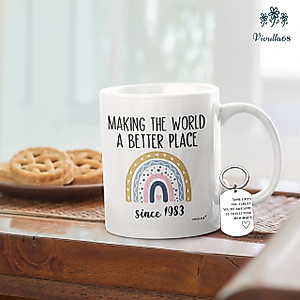 Vivulla68 40th Birthday Gifts Women, 1983 Birthday Gifts For Women, 40 Year Old Birthday Gifts For Women, 40th Birthday Gift Ideas, 40 Birthday Gifts For Women, 40th Birthday Cups, Forty Mug