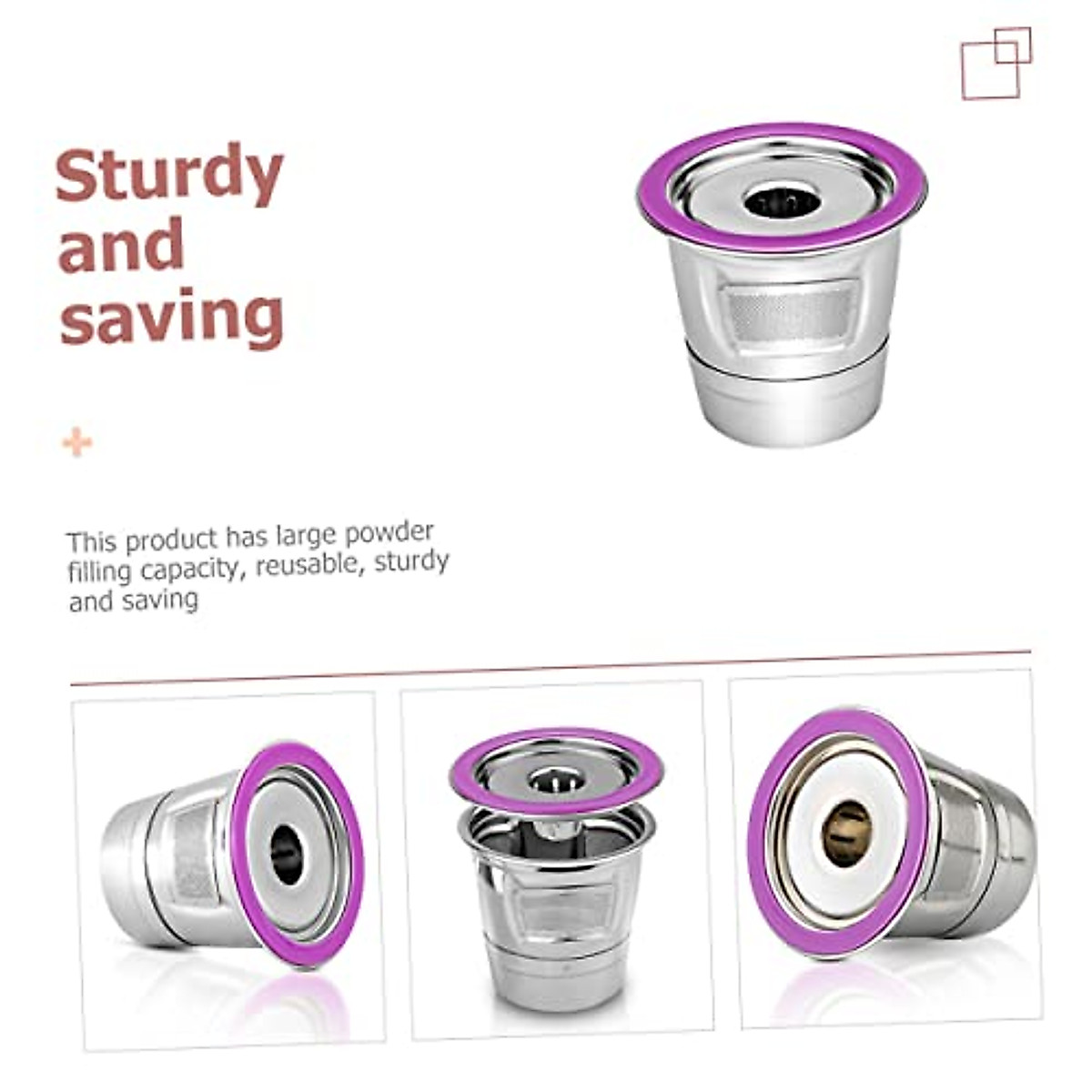 Homoyoyo Coffee Capsule Cup Espresso Coffee Tea Strainer Coffee Accessory Coffee Concentrate Coffee Machine Accessories Coffee Espresso Coffee Supply Filter Coffee Drainer Stainless Steel