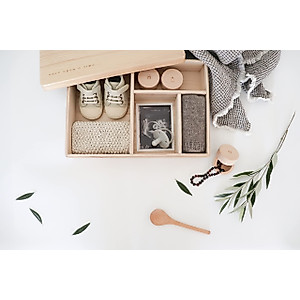 Baby Keepsake Box Wooden | Baby Shower Keepsake Box for Girl or Boy | Newborn Baby Box | Milestone Box Organizer | Baby Treasure Box for Moms and Dads