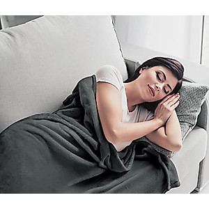 Utopia Bedding Fleece Blanket King Size Grey 300GSM Luxury Bed Blanket Anti-Static Fuzzy Soft Blanket Microfiber (90x102 Inches)