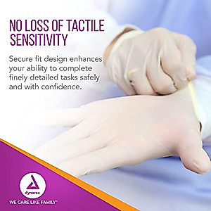 Dynarex Sterile Disposable Latex Surgical Gloves, Powder-Free and Sterile, Packaged in Pairs, Professional Medical and Healthcare Use, Veterinary Clinic, Bisque, Size 6.5, 1 Box of 50 Pairs of Gloves