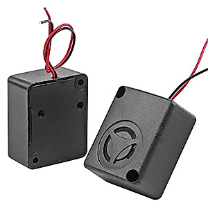 110dB Electronic Black Mini Piezo Alarm Siren DC 12V Insurance AntiTheft HighDecibel Square Shell Active Buzzer Alarm for Car Safes 4PCS