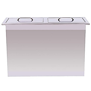 NICE CHOOSE Outdoor Kitchen Drawer 30''W x20''D x10''H Stainless Steel Horizontal Double BBQ Drawers with Handle for Outdoor Kitchen Grilling Station or Commercial BBQ Island