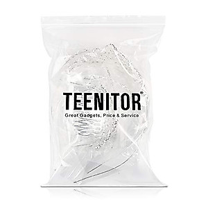 Teenitor Set of 5 Crystal Headband, Rhinestone Headbands for Women Hair Jewelry Wedding Headband Crown Party Tiaras-Silver