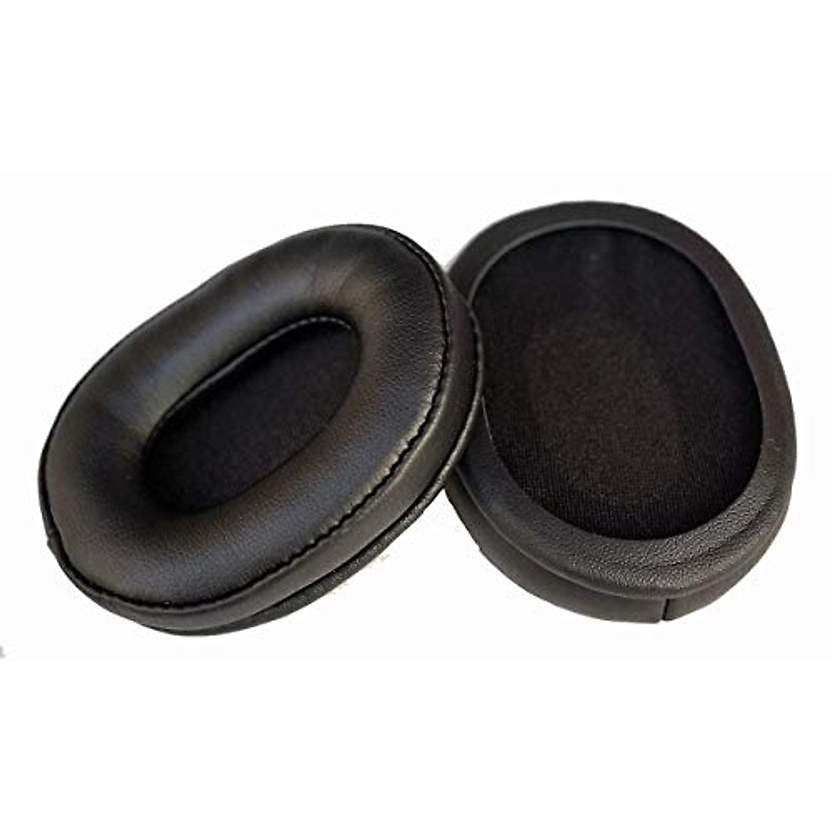 Replacement Leather Ear Pads (Original Earmuffs) Compatible with Audio-Technica ATH-SR5, ATH-SR5BT, ATH-MSR5 Headphones (Black)