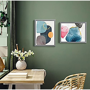 JD Concept Wood 12x16 Grey Picture Frame 5 Pack - Gallery Wall Frame Set - Suitable for Horizontal and Vertical Hanging 12 x 16 Poster Photo