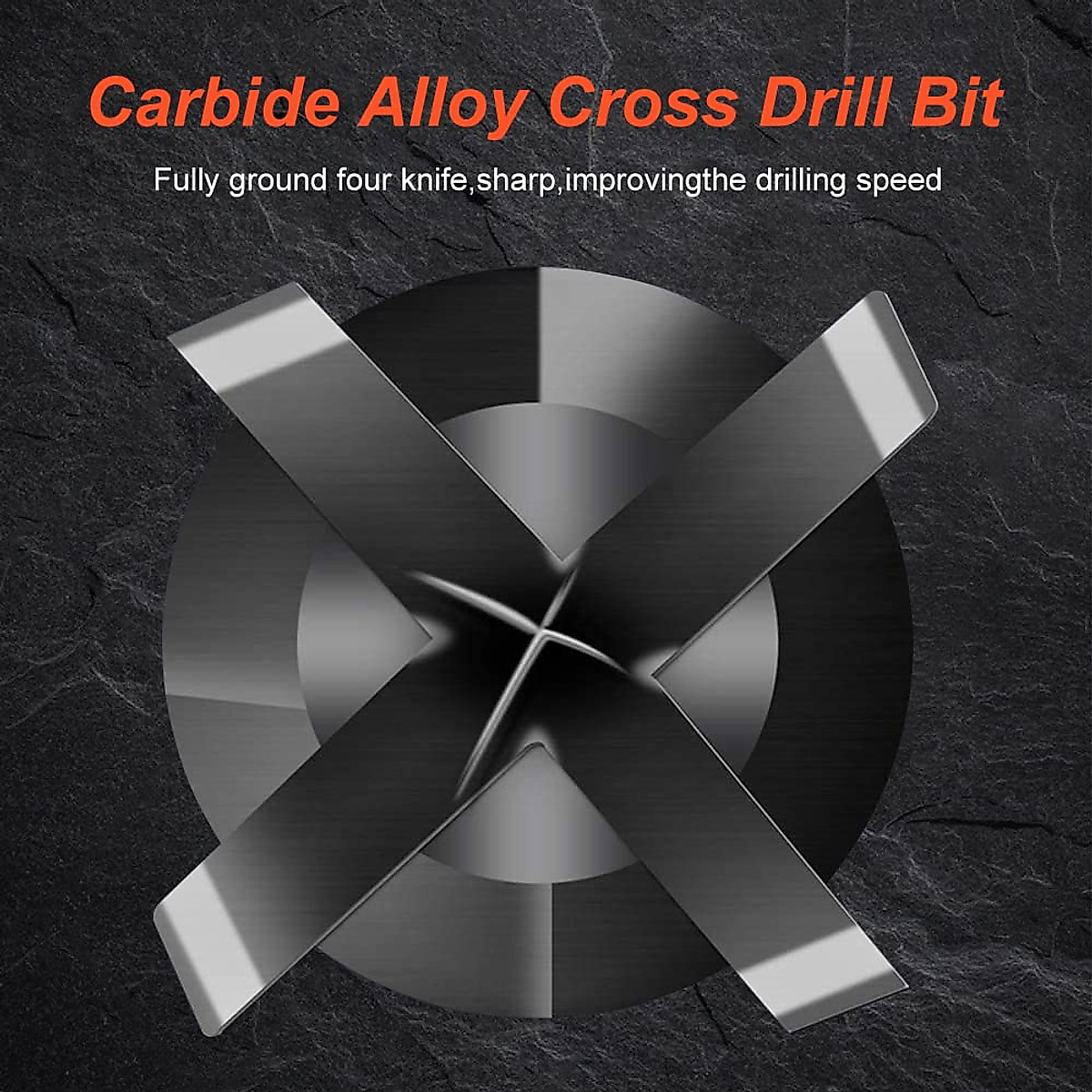 Hex Shank 10 pcs Masonry Drill Bits, Concrete Drill Bit Set for Tile, Brick, Glass, Plastic and Wood, Tungsten Carbide Tip Work on Concrete or Brick Wall by Fryic