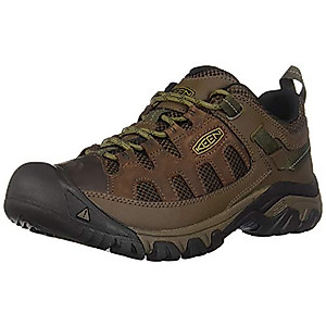 KEEN Men's Targhee Vent Low Height Breathable Hiking Shoes, Cuban/Antique Bronze, 10.5
