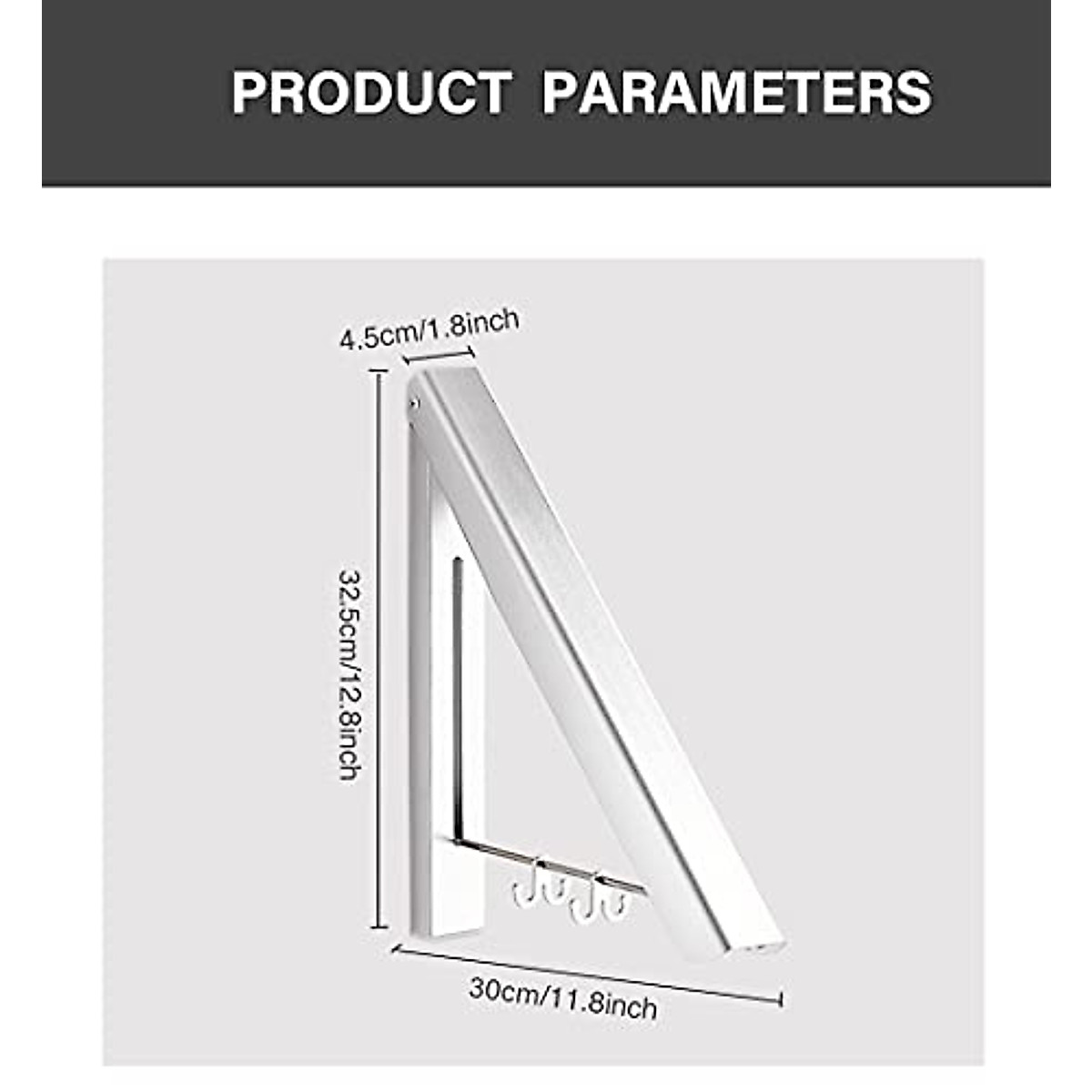 OnlyOne Select Retractable Clothes Rack Wall Mount, Folding Clothes Hanger Drying Rack, for Laundry Room Closet Storage Bathroom Bedroom Organization (Silver)