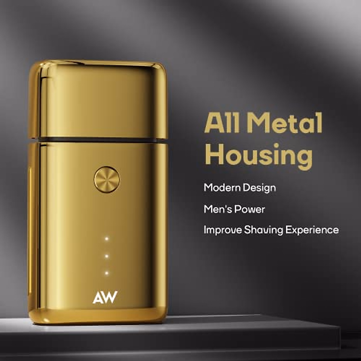 AidallsWellup Foil Shavers Men: All-Metal Housing Foil Shaver Electric Razor Electric Shavers Maquina De Afeitar para Hombre Shaving Machines Barber Shaver Foil Razor Golden Dualfoil POWERFOILPRO X2