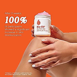 Bio-Oil Dry Skin Gel, Face and Body Moisturizer, Fast Absorbing Hydration, with Soothing Emollients and Vitamin B3, Non-Comedogenic, 6.7 Fl oz