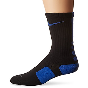 Nike Dri-FIT Elite Crew Basketball Socks Black/Game Royal Size Small