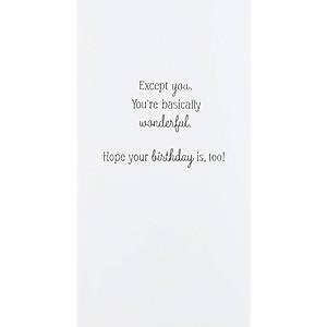 Greeting Card You're Basically Wonderful - Hope Your Birthday Is Too Westie West Highland White Terrier Dog
