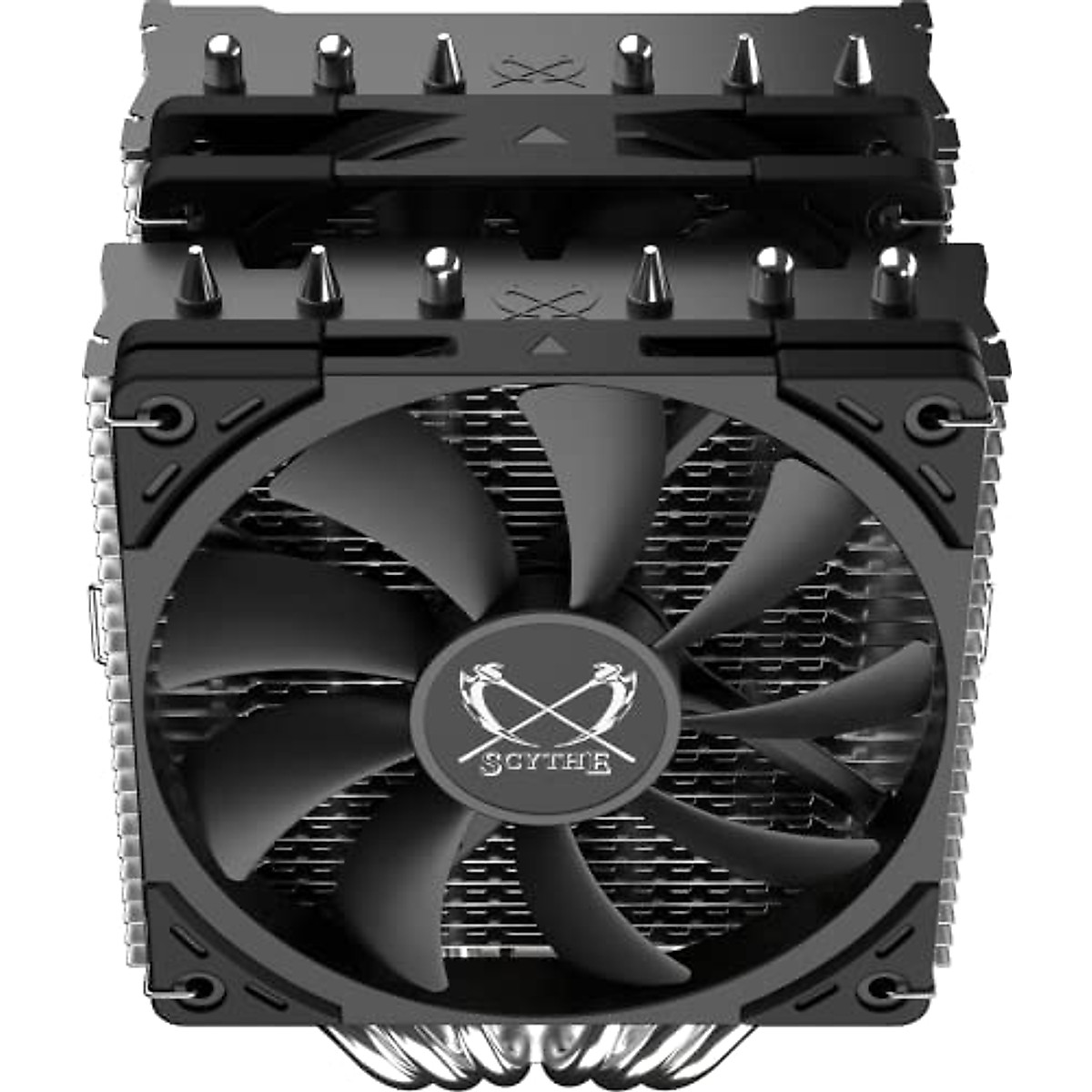 Scythe Fuma 2 Rev.B CPU Air Cooler, Intel LGA1700, LGA1151, AMD AM5/AM4/Ryzen 120mm, Dual Towers, Black Top Cover