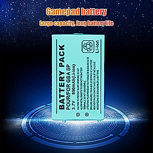 HANTOLK GBA SP 850mAh Rechargeable Lithium-ion Battery with Tool Pack Kit Compatible for Nintendo Gameboy Advance SP Battery
