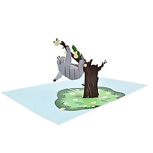 Sloth 3D Pop Up Card, Birthday Card, Lazy Day Card, Animal Lover Card, Retirement Card, Kids Party Card