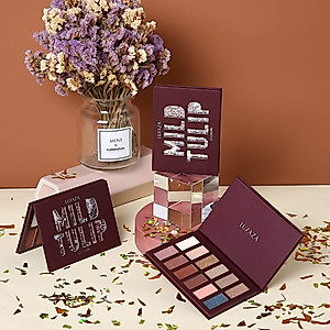 LUXAZA Neutral Nudes Makeup Eyeshadow Palette Brown Metallic, Warm Natural Bronze Copper Pearl Shimmer Satin Eye Shadow, Highly Pigmented Makeup Palette…