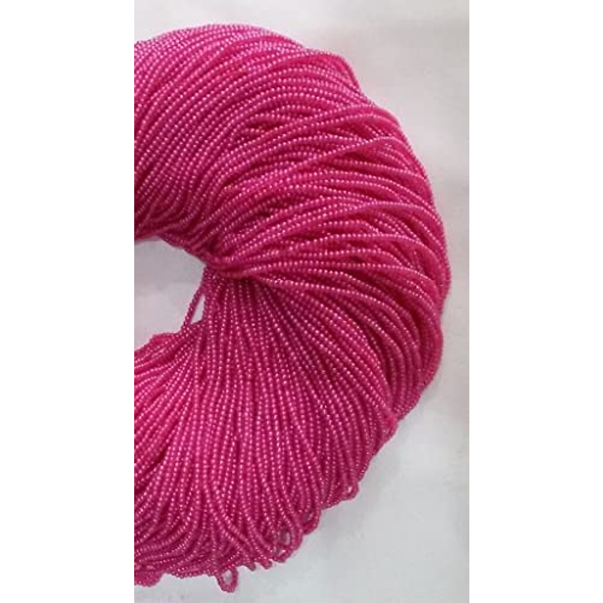 1 Strands Pink Fuchsia Hydro Spacer Seed Beads Rondelle - Each Strand is 10.5" Long, Beads Measure 2-2.5mm Long Strand