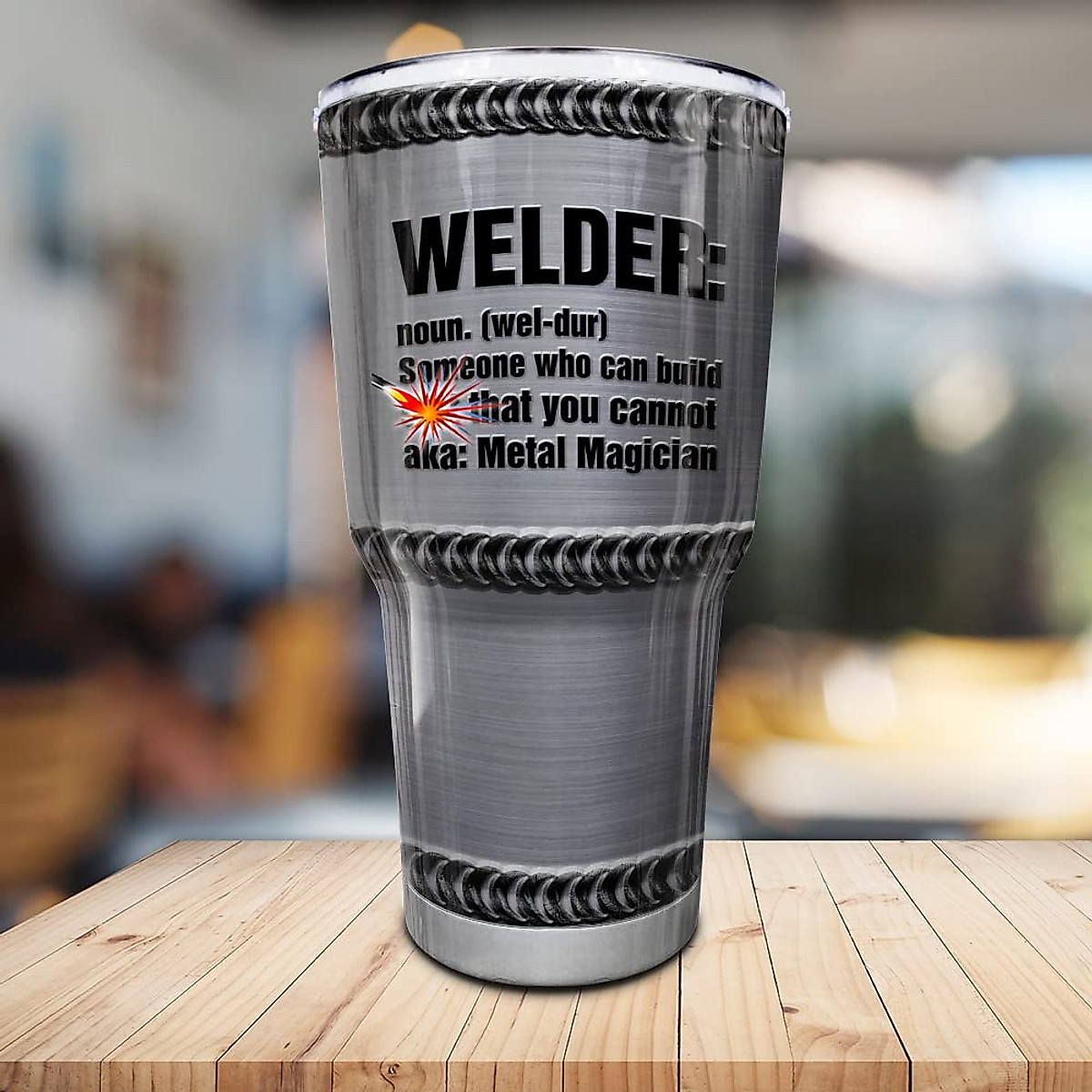 N NAMESISS-All Over Printed Welder Tumbler 30 OZ, Metal Magician Welder Symbol Tumbler, Usa Flag, Welder Tumbler All Over Printed, Gift For Father, Gift For Him, Welder Father's Day