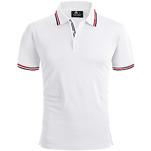 ZITY Mens Polo Shirt Short Sleeve Sports Golf Tennis Shirts for Men Summer Collared Casual Shirt