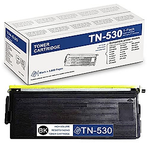 1 Pack Black TN530 TN-530 Compatible Toner Cartridge Replacement for Brother DCP-8020 8040 HL-5040 5050 1650NPLUS 1670N 1850 1870n 5150DLT MFC-8420 8820D Printer Ink Cartridge
