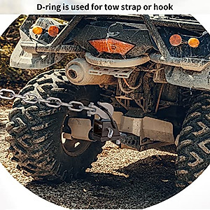 MAHLER GATES Bolt-On 2 Inch ATV UTV Trailer Hitch Receiver Adapter with Hitch Pin and Clip