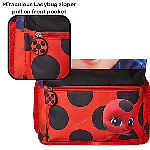 Miraculous Ladybug Backpack for Girls, 16 inch, Red