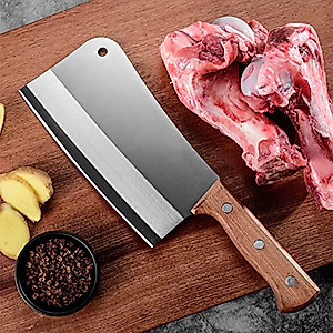 Chef Knife in High Meat Cleaver, Butcher Knife, Professional Bone Cleaver Knife,kitchen cleaver,Chef knife cleaver with gift box(German Steel Kitc