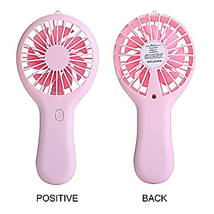 Aozhen Portable Handheld Fan Mini Battery Operated Fan Personal Fan 3 Speeds Strong Wind Foldable Design for Travel, Home Office, Camping, Outdoors
